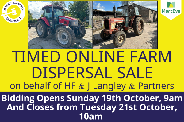 Farm Dispersal Sales – Market Drayton Livestock Market